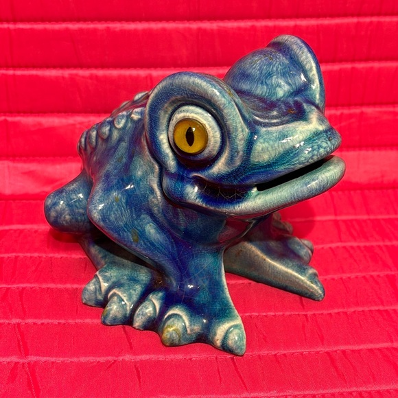 Haeger | Art | Vintage Haeger The Blue Winking Frog Bank Excellent ...
